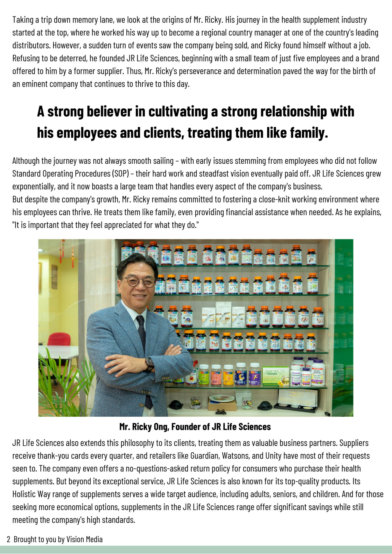 Special Feature: JR Life Sciences | Vision Media